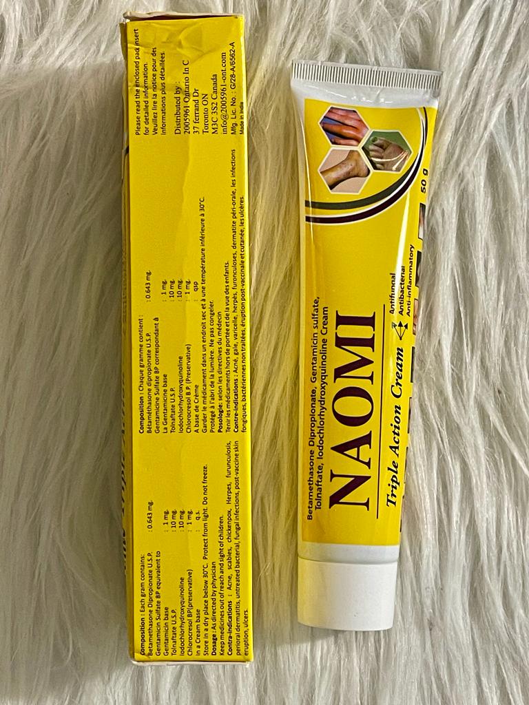 NAOMI CRÈMECrème ANTI FONGIQUE -ANTIBACTERIEN ANTI INFLAMATOIRE SOIGNE – espaceada